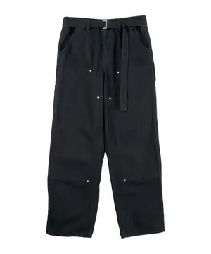 Sacai X Carhartt Wip Logo Patch Belted Pants