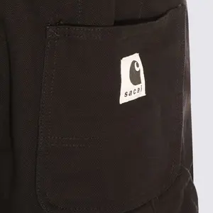 Sacai X Carhartt Wip Logo Patch Belted Pants