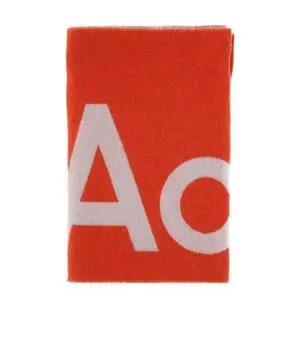 Acne Studios Logo Jacquard Double-sided Scarf - Red