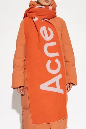 Acne Studios Logo Jacquard Double-sided Scarf - Red