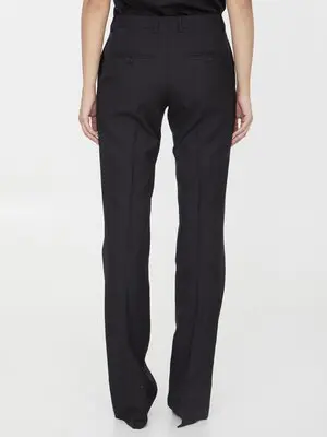 Celine Dylan Tuxedo Pants In Mohair And Silk