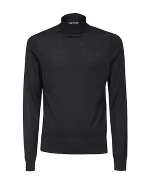 TOM FORD Mock Neck Knitted Jumper - Black