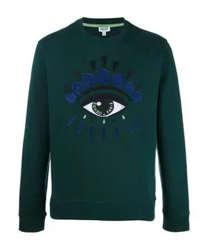 Kenzo Eye Embroidered Crew Neck Sweater