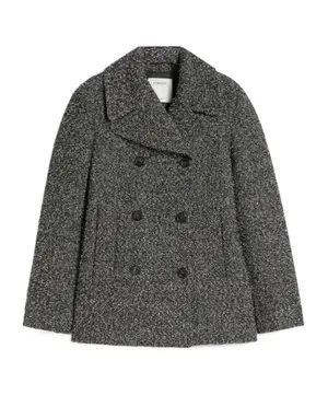Sportmax Double-breasted Textured Wool-blend Coat