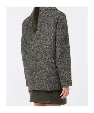 Sportmax Double-breasted Textured Wool-blend Coat
