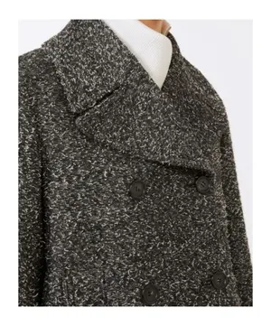 Sportmax Double-breasted Textured Wool-blend Coat