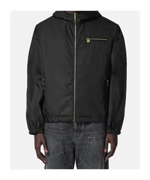 Versace Zip-up Hooded Jacket - Black