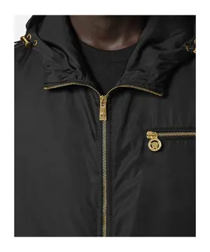 Versace Zip-up Hooded Jacket - Black