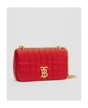 Burberry Quilted Mini Lola Shoulder Bag - Red