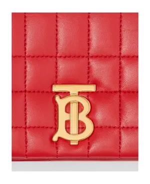 Burberry Quilted Mini Lola Shoulder Bag - Red