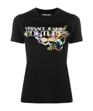 Versace Logo Print Cotton T-shirt