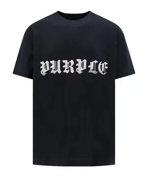 PURPLE BRAND Gothic Wordmark Cotton T-shirt