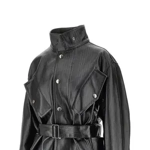 MAISON MARGIELA Stand Collar Belted Jacket