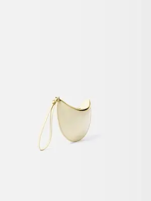 Jacquemus Ovalo Folded Small Shoulder Bag - Nude
