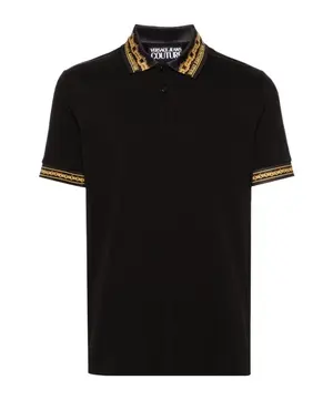 Versace Contrasting-trim Piqué Polo Shirt