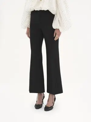 Chloé Cropped Bootcut Tailored Pants - Black