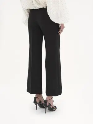 Chloé Cropped Bootcut Tailored Pants - Black