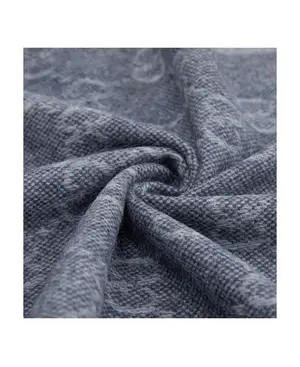 Gucci Logo Jacquard Tassel Scarf - Dark Grey
