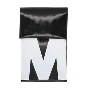 Marni Logo Printed Foldover Top Cardholder - Black