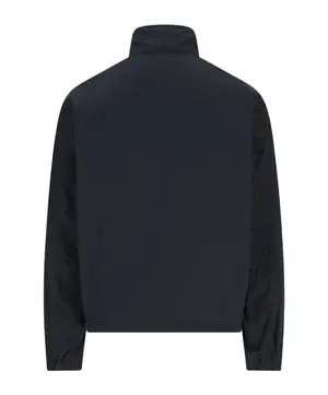 Stone Island Logo Patch High Neck Jacket - Blue