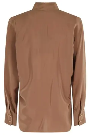 Max Mara Caco" Long-sleeved Blouse With Lace-up Detail - No
