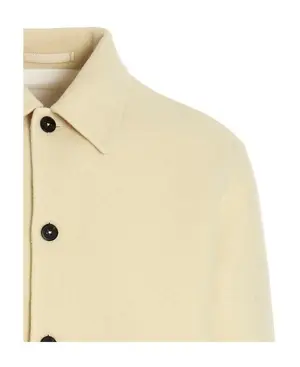 JIL SANDER Long-sleeved Buttoned Overshirt - Nude