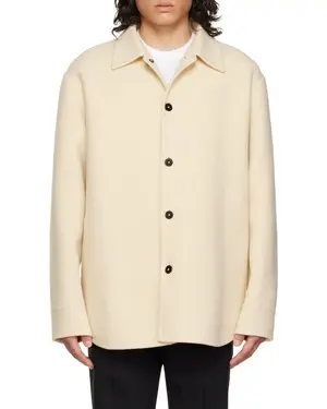 JIL SANDER Long-sleeved Buttoned Overshirt - Nude