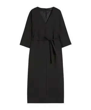 Max Mara V-neck Belted Midi Dress