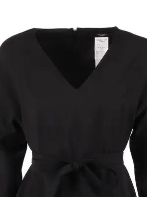 Max Mara V-neck Belted Midi Dress