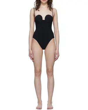 Magda Butrym Round Cup One-piece Swimsuit - Black