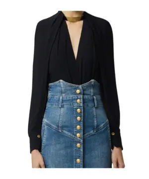 Elisabetta Franchi Tone Metal Choker Necklace