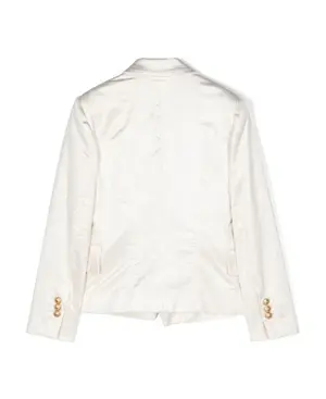 Balmain Double-breasted Corduroy Blazer - White
