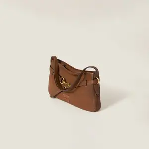 Miu Miu Aventure Nappa Leather Shoulder Bag - Oak