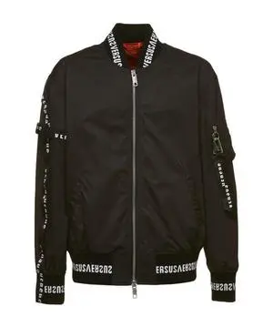 Versace Logo Detail Bomber Jacket