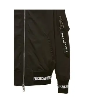 Versace Logo Detail Bomber Jacket