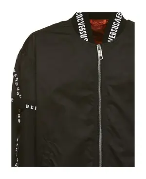 Versace Logo Detail Bomber Jacket