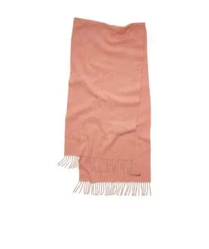 Acne Studios Logo Patch Fringed-edge Scarf - Pink