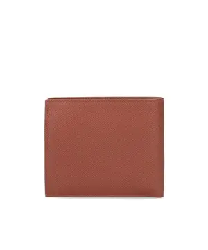 FERRAGAMO Gancini Plaque Bi-fold Wallet - Brown