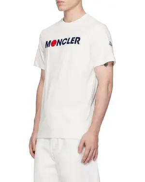 Moncler Logo Detailed Crew Neck T-shirt - White