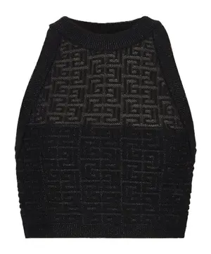 Balmain Halter-neck Cropped Top