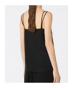 Max Mara Stretch Crêpe De Chine Spaghetti Strap Top