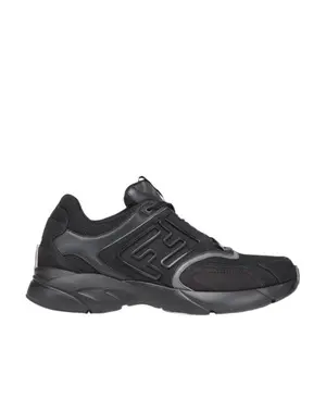 Fendi Ff-embossed Low-top Sneakers - Black