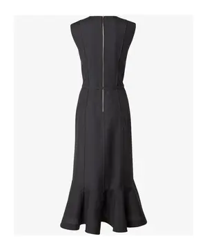 Fendi Sleeveless Peplum Midi Dress