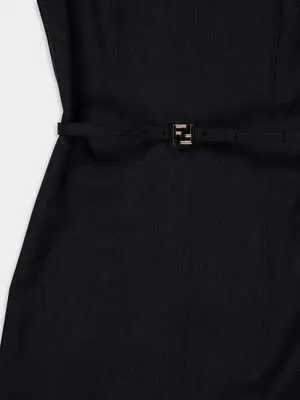 Fendi Sleeveless Peplum Midi Dress