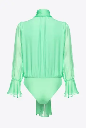 Pinko Pussy-bow Collar Bodysuit With Long Sleeves