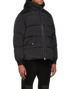 Stone Island Zippered Hooded Down-feather Jacket