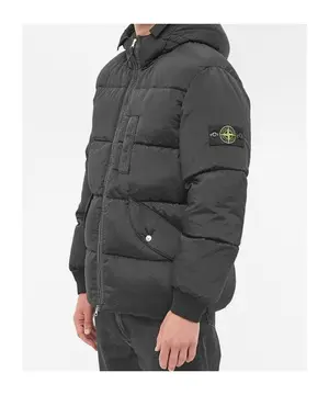 Stone Island Zippered Hooded Down-feather Jacket