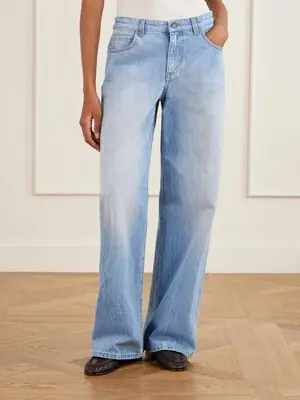 THE ROW Wide Leg Jeans