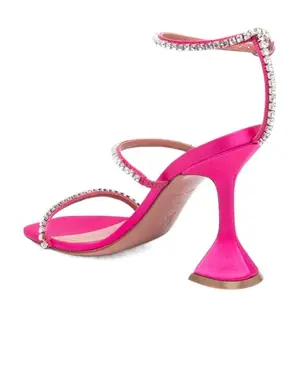 Amina Muaddi Square-headed High-heeled Sandals