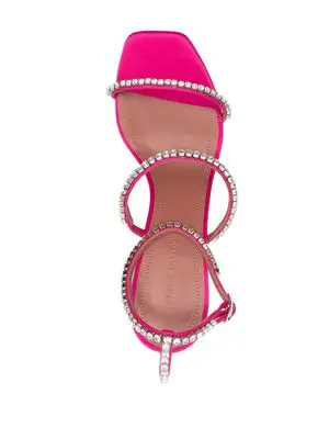 Amina Muaddi Square-headed High-heeled Sandals